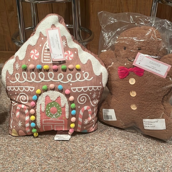 Bedding | Gingerbread House And Man Pillow | Poshmark